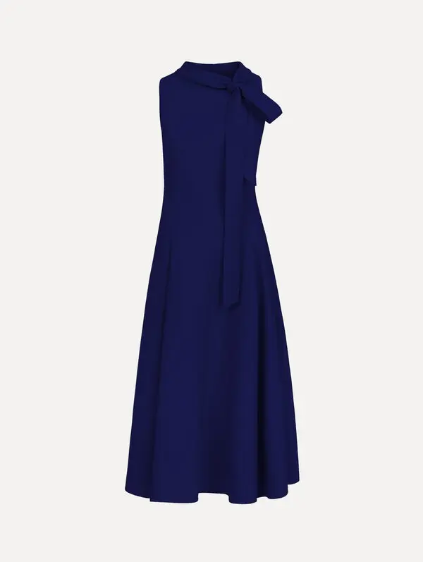 Oscar De La Renta Bow-detailed Wool Dress
