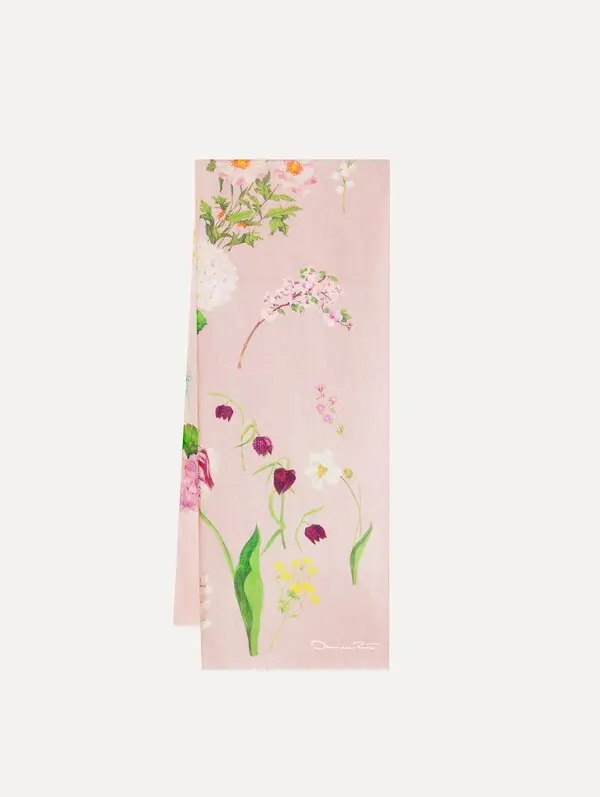 Oscar De La Renta Mixed Botanical Scarf - Multi