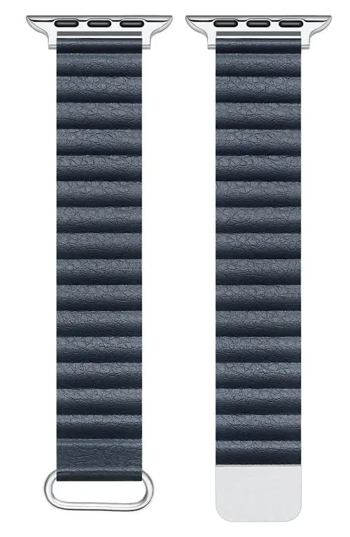 POSH TECH Dakota Faux Leather Apple Watch® Watchband - Navy