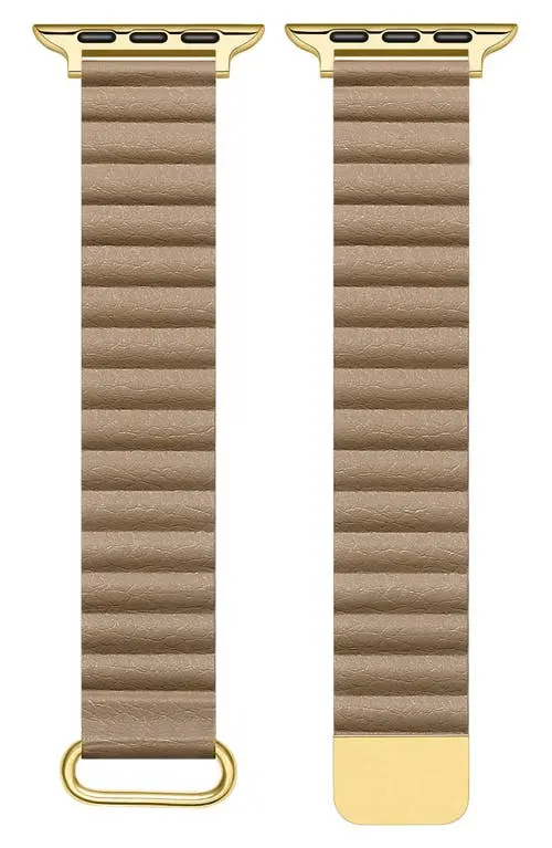 POSH TECH Dakota Faux Leather Apple Watch® Watchband - Tan