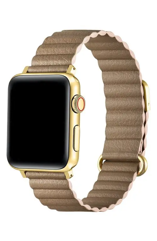 POSH TECH Dakota Faux Leather Apple Watch® Watchband - Tan