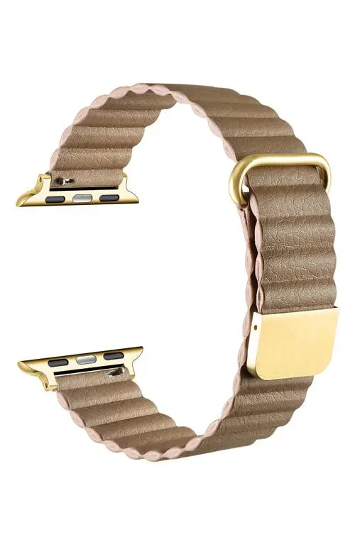POSH TECH Dakota Faux Leather Apple Watch® Watchband - Tan