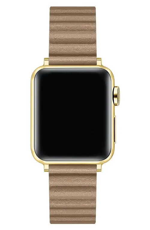 POSH TECH Dakota Faux Leather Apple Watch® Watchband - Tan
