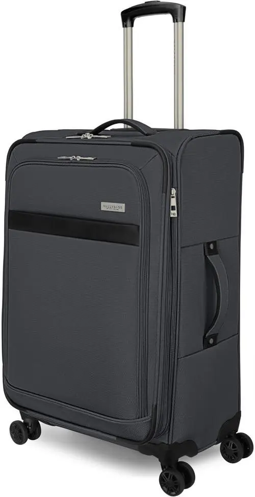 WALLYBAGS Stratford Softside 25" Medium Checked Spinner Luggage - Graphite