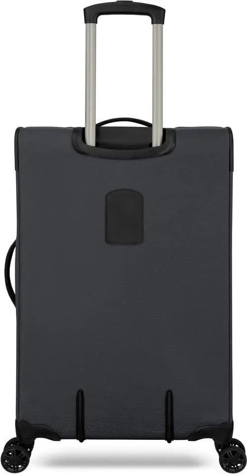 WALLYBAGS Stratford Softside 25" Medium Checked Spinner Luggage - Graphite