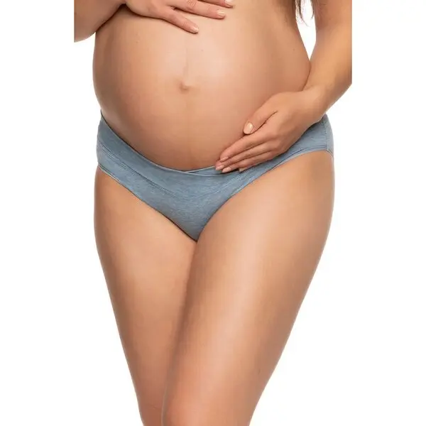 Felina 3-pack Organic Cotton Maternity Briefs - Slate/sky/cloud