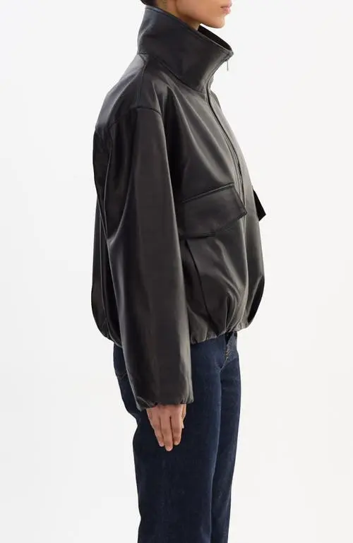 LAMARQUE Ramona | Funnel Neck Leather Jacket