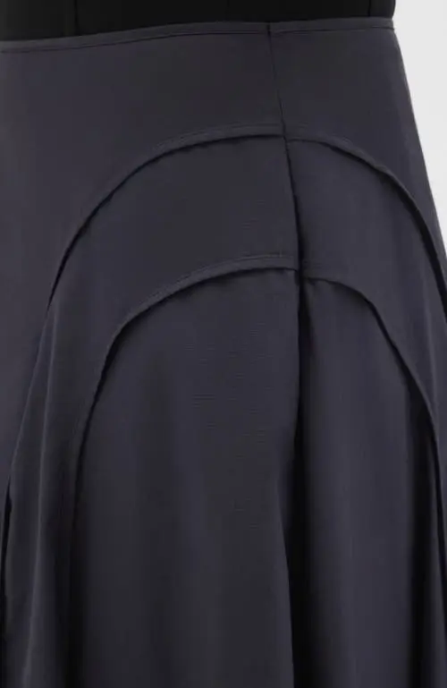 Another Tomorrow Seamed Full Skirt In Organic Cotton