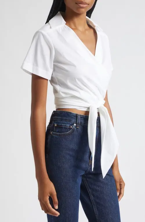 A.L.C. Brielle Tie Front Cotton Top