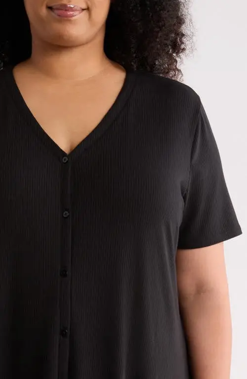 Eileen Fisher Ribbed V-neck Dress