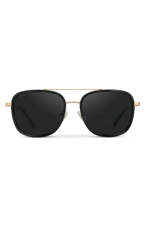WMP EYEWEAR Oversized Square Aviator Sunglasses - Black