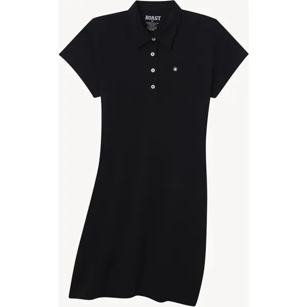 BOAST Pima Cotton Club Polo Dress - Black