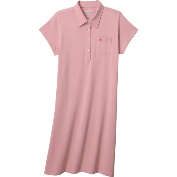 Boast Pima Cotton Club Polo Dress - Rose Tan