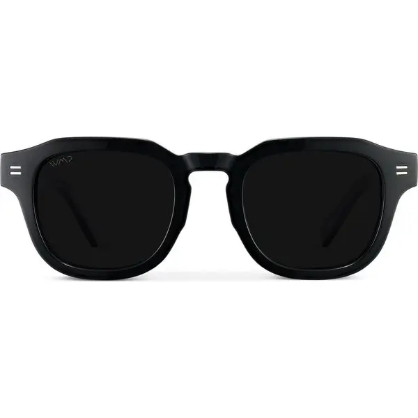 WMP EYEWEAR Nelson48mm Classic Square Polarized Sunglasses - Black