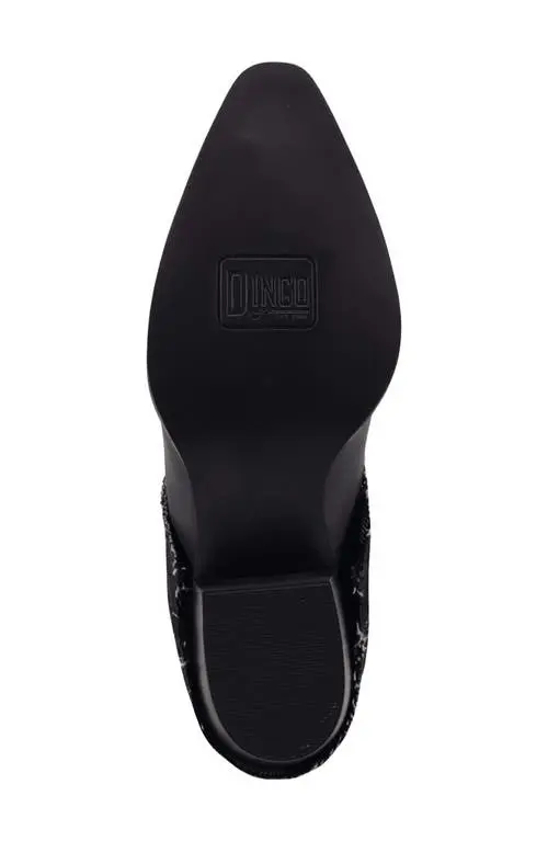 DINGO Knee High Western Boot - Black/black