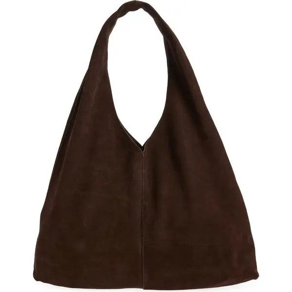 Mango Joel Suede Shoulder Bag - Chocolate