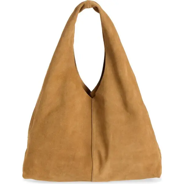 Mango Joel Suede Shoulder Bag - Medium Brown