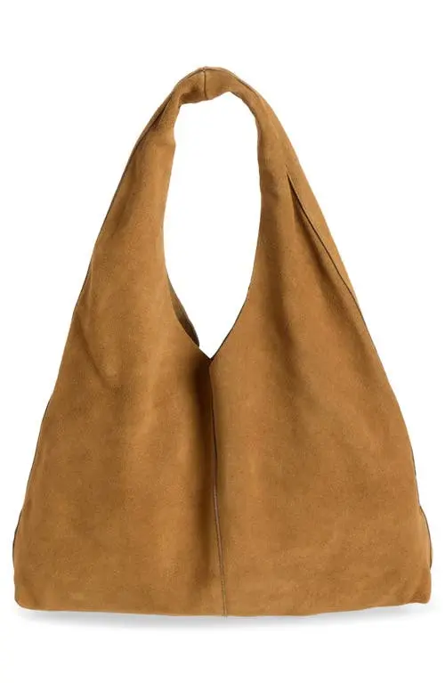 Mango Joel Suede Shoulder Bag - Medium Brown