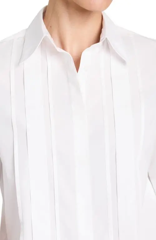 TWP Pintucked Cropped Cotton Shirt