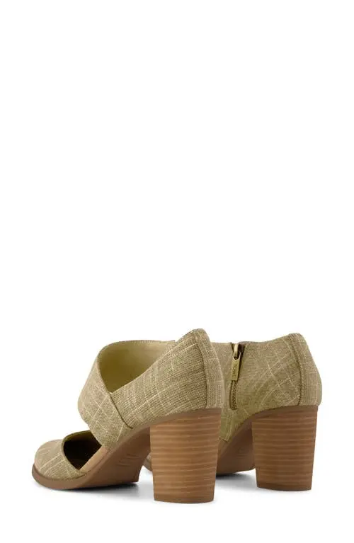 Toms Milan Nova Block Heel Pump - Gold