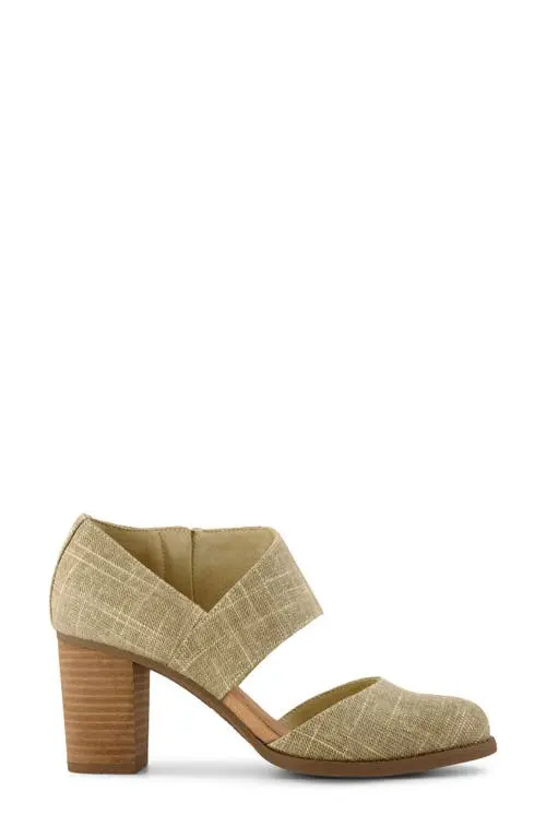 Toms Milan Nova Block Heel Pump - Gold