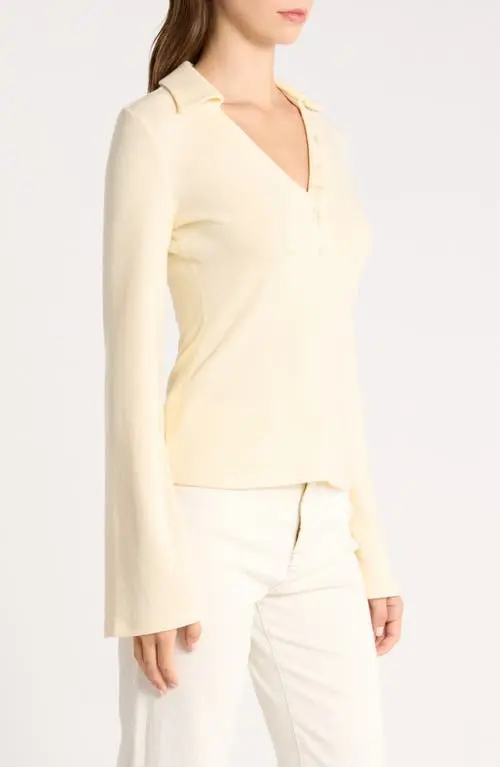 REFORMATION Paisley Knit Top With Bell Sleeves
