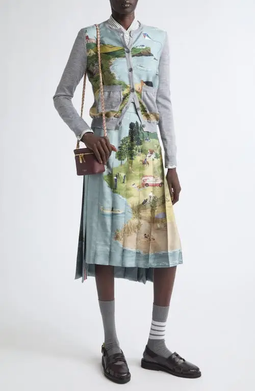 Thom Browne Nantucket Scenic Jersey Stitch Cardigan