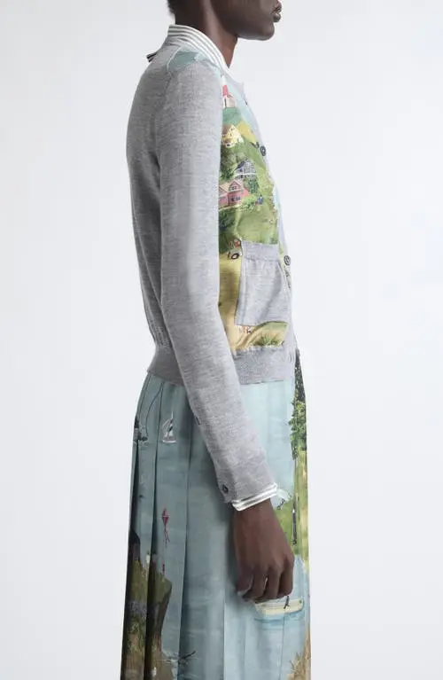Thom Browne Nantucket Scenic Jersey Stitch Cardigan