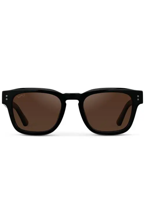 WMP EYEWEAR Wayne Rectangular Polarized Sunglasses - Black