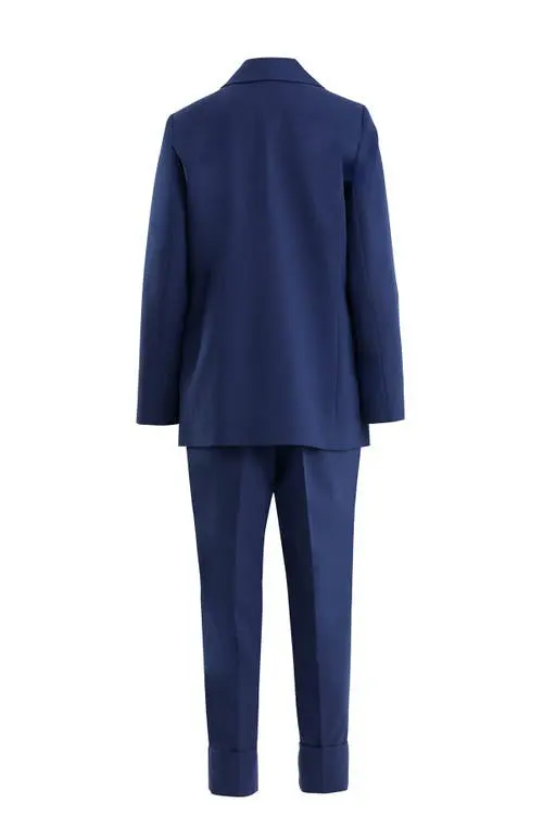 GIZIA Dark Navy Single-button Blazer Suit
