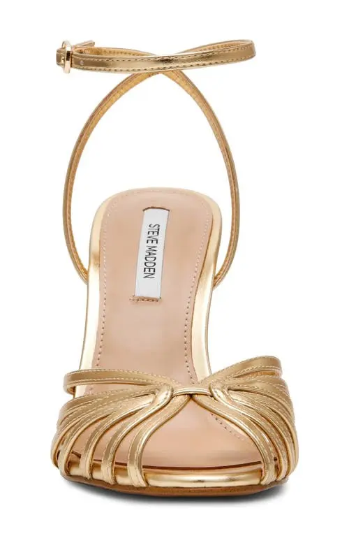 Steve Madden Mizuna Ankle Strap Sandal - Gold