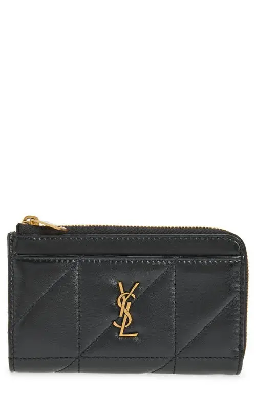 Saint Laurent Cassandre Leather Card Case