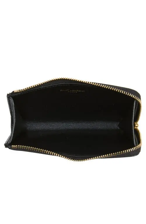 Saint Laurent Cassandre Leather Card Case