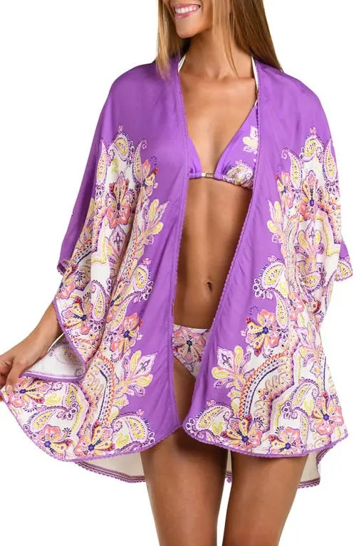 SUNSHINE 79 Lilac Cascade Kimono Cover-up