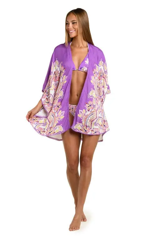 SUNSHINE 79 Lilac Cascade Kimono Cover-up