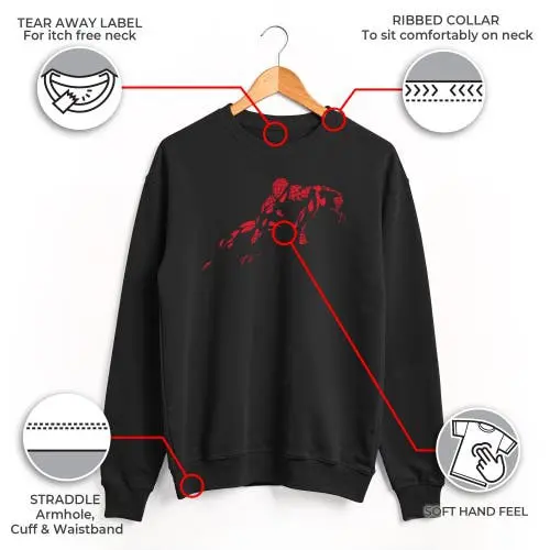 MARVEL: SPIDER-MAN Marvel Spider-man Vintage Red Wraith Shadow Pose Sweatshirt