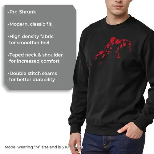 MARVEL: SPIDER-MAN Marvel Spider-man Vintage Red Wraith Shadow Pose Sweatshirt