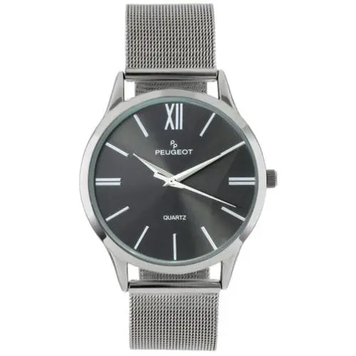 PEUGEOT Stainless Steel Mesh Bracelet Watch - Grey