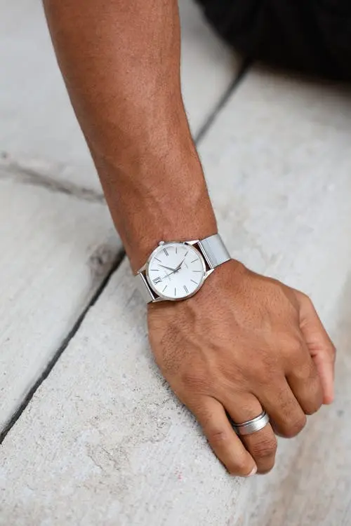 PEUGEOT Stainless Steel Mesh Bracelet Watch - Silver