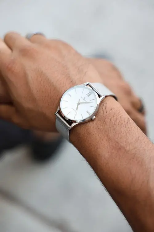 PEUGEOT Stainless Steel Mesh Bracelet Watch - Silver