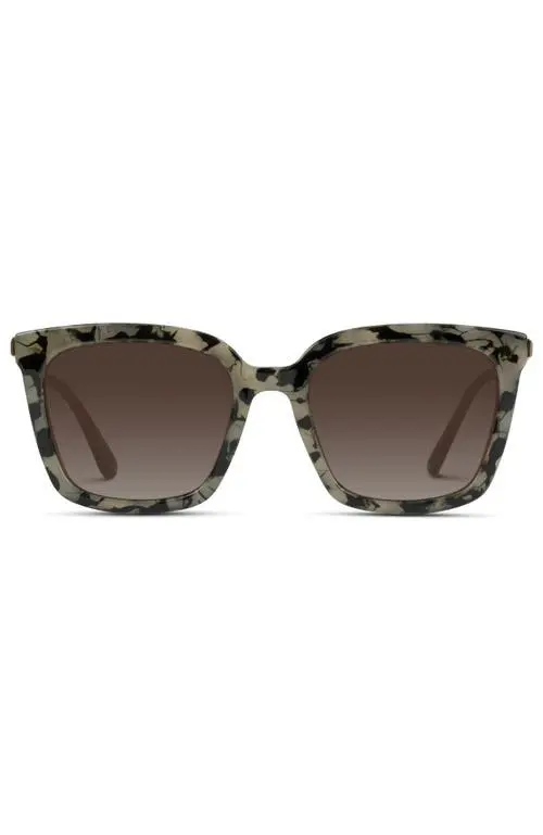 WMP EYEWEAR Madison Oversized Square Polarized Sunglasses - Beige Tortoise