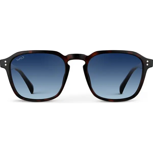WMP EYEWEAR Francis 52mm Geometric Square Sunglasses - Brown Tortoise