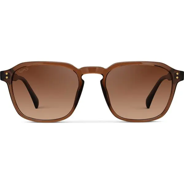 WMP EYEWEAR Francis 52mm Geometric Square Sunglasses - Terracotta Brown