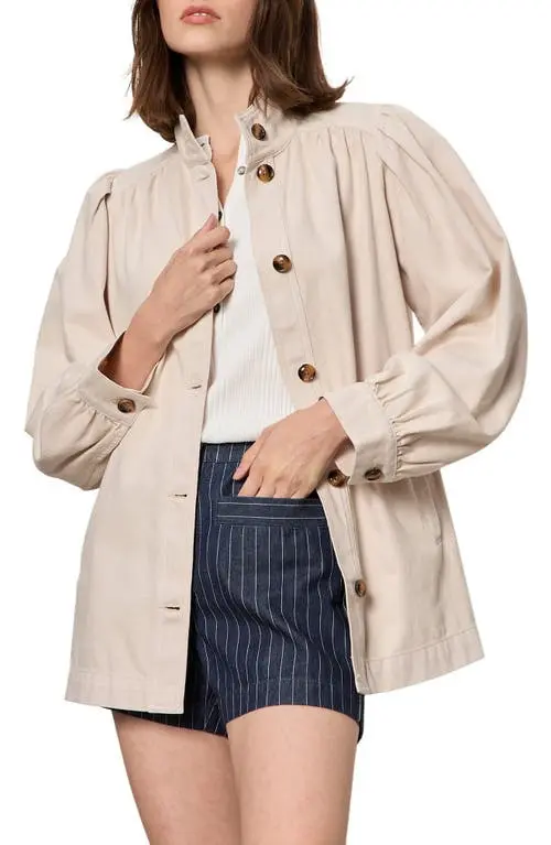 Sanctuary Carrie Oversize Denim Jacket - White/dark Opal