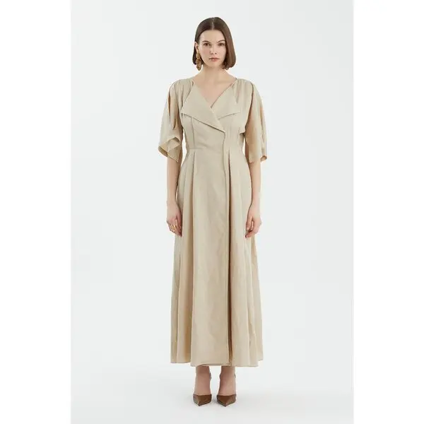 GIZIA Wrap Pleated Dress
