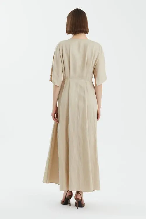 GIZIA Wrap Pleated Dress