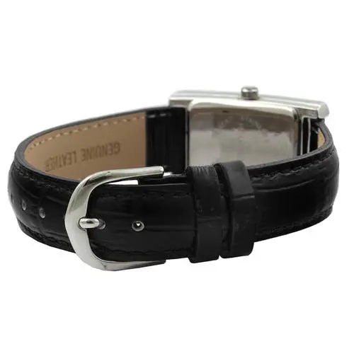 PEUGEOT Classic Rectangular Contour Leather Watch- 34x20mm