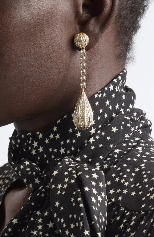 Valentino Garavani Linear Drop Earrings With Crystal Embellishments