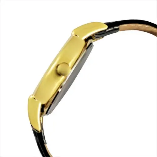 PEUGEOT Vintage Gold-plated Watch With Leather Band