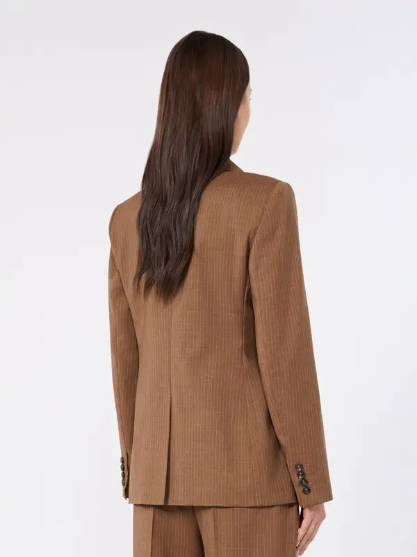 Max Mara Plain-weave Wool Double-breasted Jacket